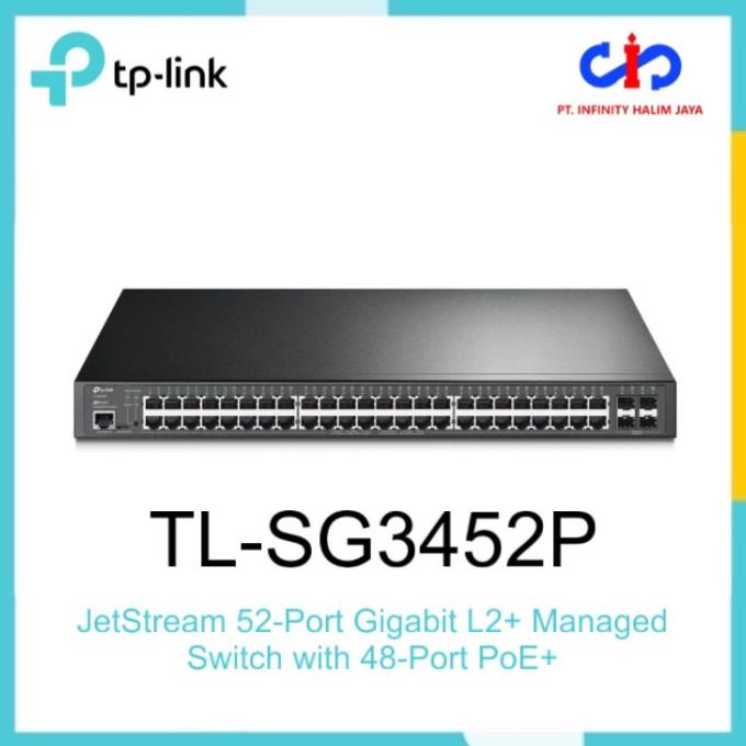 Jual Tp-Link Tl-Sg3452P 52-Port Gigabit L2+ Managed Switch With 48-Port ...