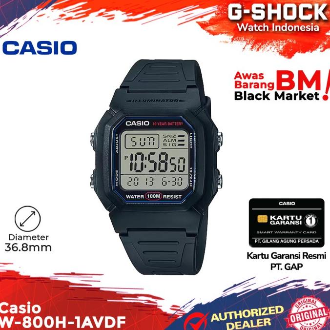 Jual Casio General W-800H-1AVDF W-800H W-800 W800H W 800H | Shopee Indonesia