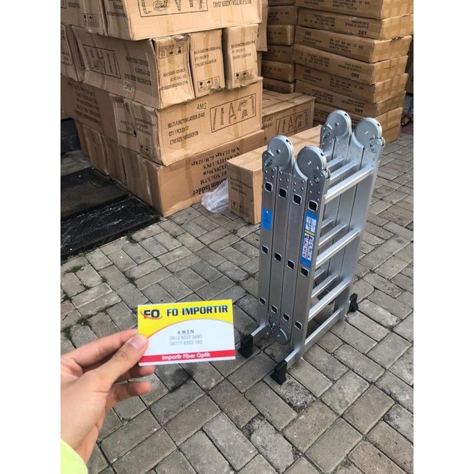 Jual Tangga Lipat Multifungsi AMG 3,7 METER / TANGGA ALUMINIUM 3.7Meter ...