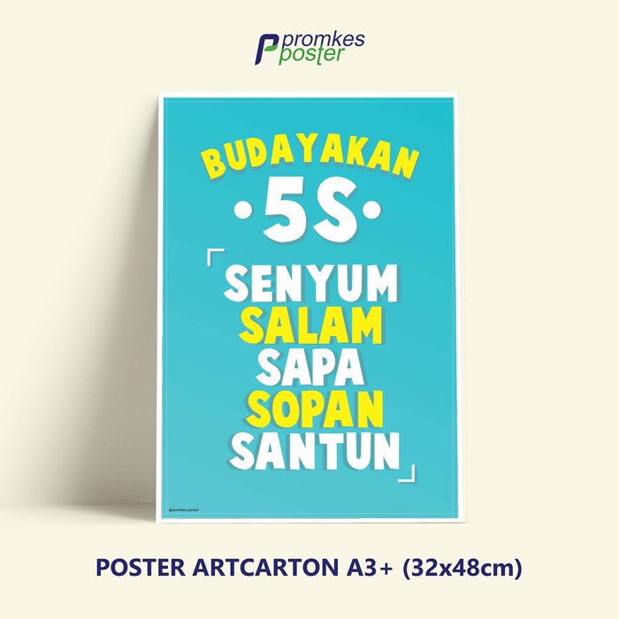 Jual Poster Kesehatan Mari Kita Budayakan 5S | Shopee Indonesia