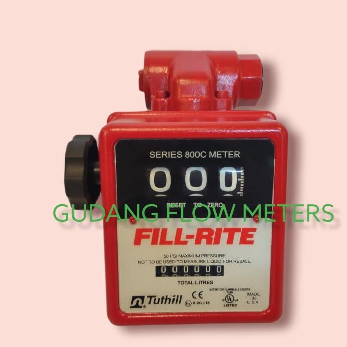 Jual Flow Meter Minyak Solar Merk Fill-Rite 1" 3Digit Series 800C ...