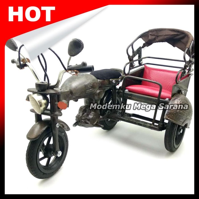 Jual Miniatur Becak Motor Besi Bentor | Shopee Indonesia