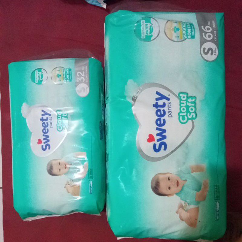 Jual Sweety Silver Pants Popok Bayi Size S isi 66 /32/ NBS40 pcs ...