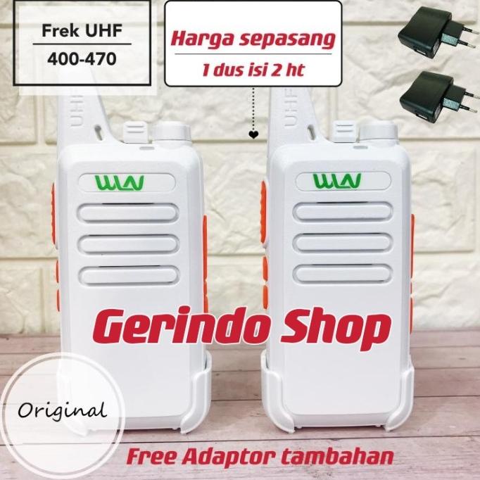 Jual HT Wlan / Wln Merah atau Putih Sepasang plus Adaptor tambahan ...