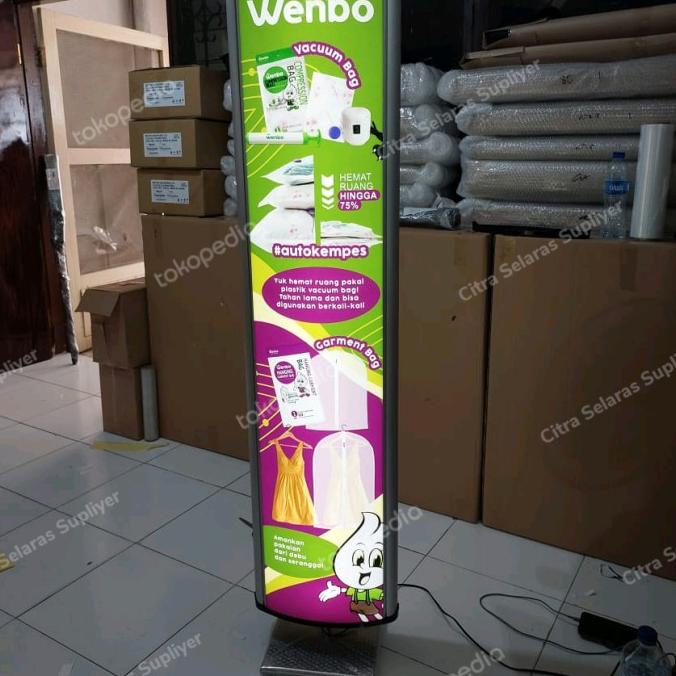 Jual Rotary Light Box Banner Stand Standing Ok | Shopee Indonesia