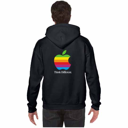 Jual Jaket Hoodie Apple Logo Think Different Bahan Cotton Fleece ...