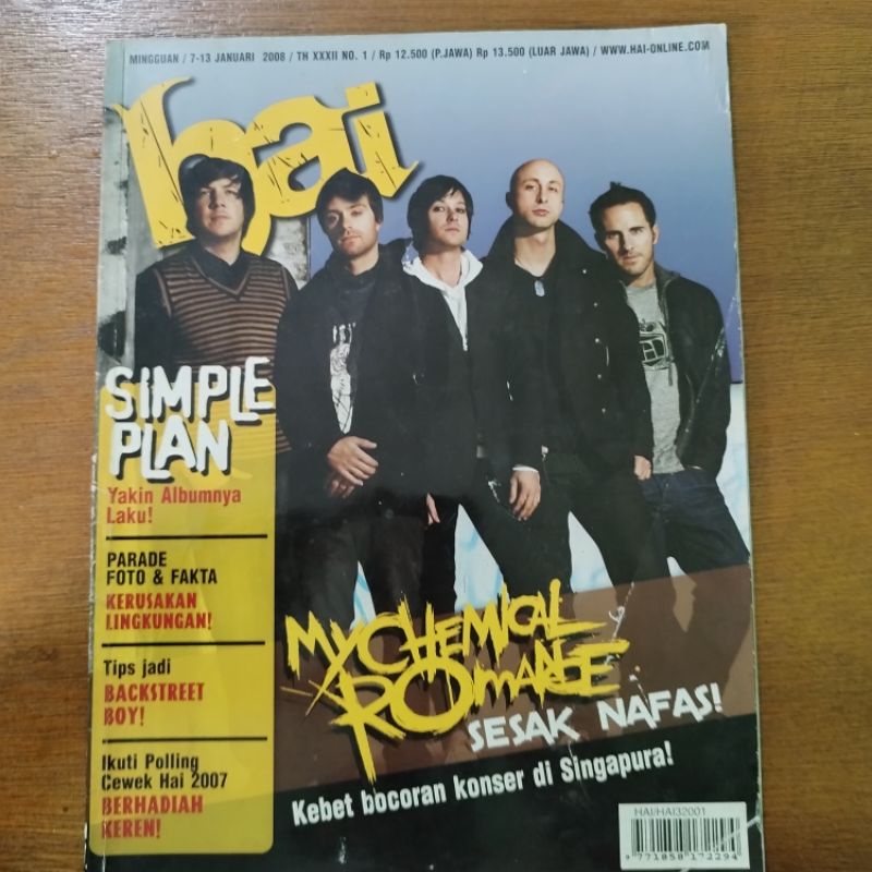 Jual Majalah Hai cover Simple Plan, My Chemical Romance, MxPx, Radit ...