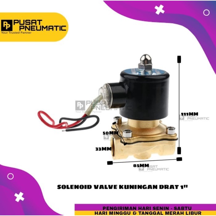 Jual 1" Solenoid Valve Kuningan 2 Way UNI-D Type UW 25 Size 1 Inch | Shopee Indonesia