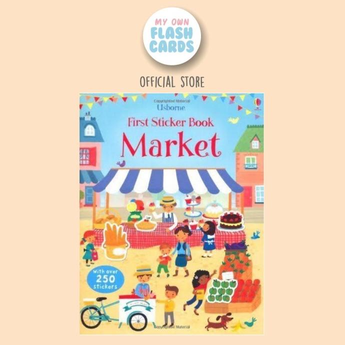 Jual Usborne Sticker Book Market - Buku Stiker Activity Aktivitas Pasar ...