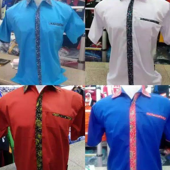 Jual Murah - Seragam Kemeja Batik List Baju Seragam Kerja Promosi ...