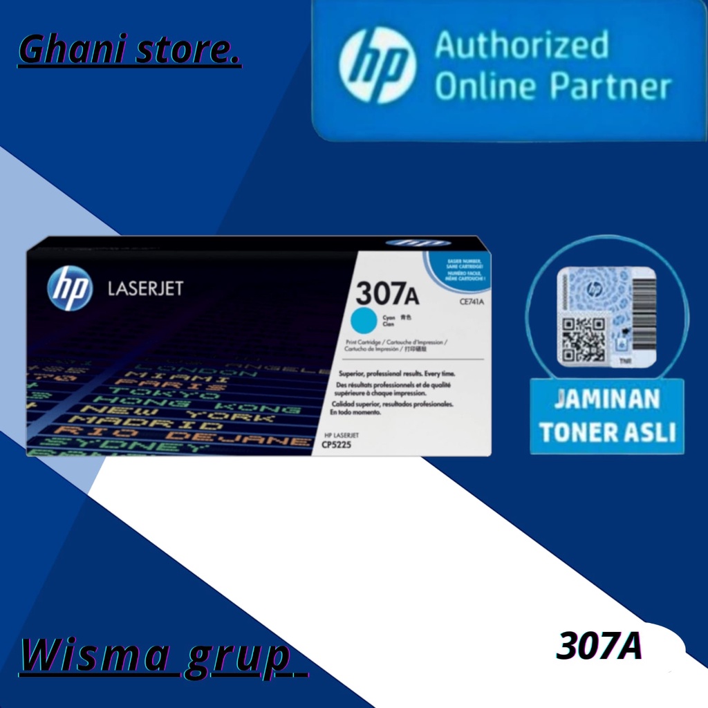 Jual Toner hp laserjet 307A cyan original ( CE741A ) | Shopee Indonesia