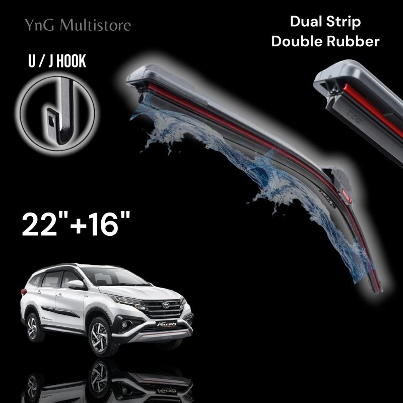 Jual Wiper Rush Terrios 2018-up Dual Strip | Shopee Indonesia