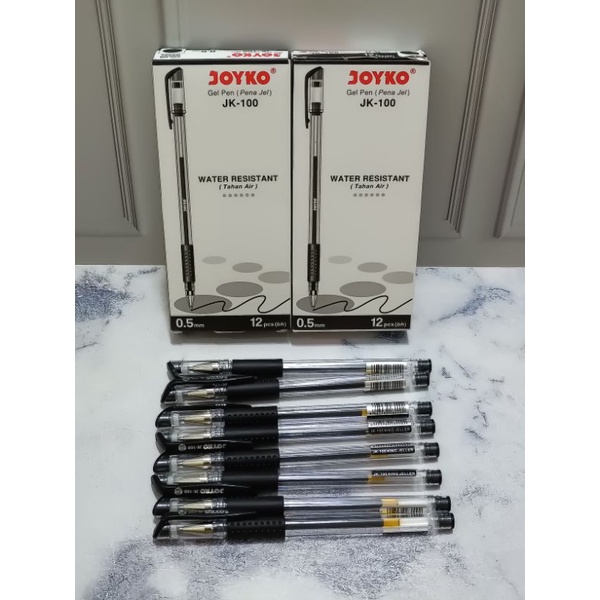 Jual promo (1 pak isi 12 pcs) pulpen Joyko JK-100/pulpen gel 0,5mm ...