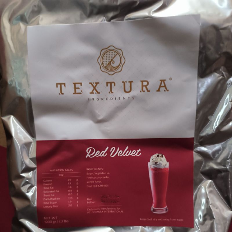 Jual Textura Drink Powder Red velvet 1000gram | Shopee Indonesia