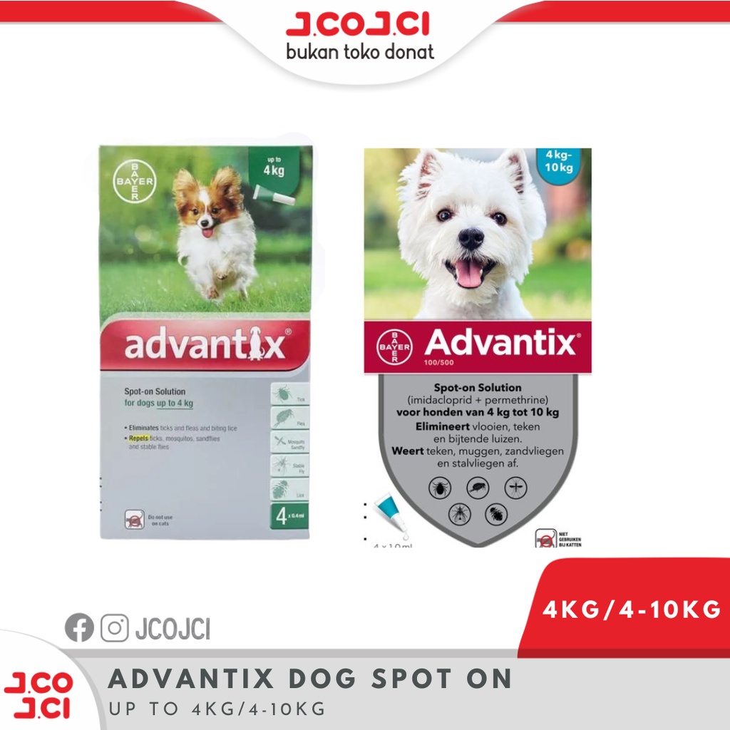 Jual Advantix Anjing/obat tetes kutu anjing 4kg/4-10kg | Shopee Indonesia