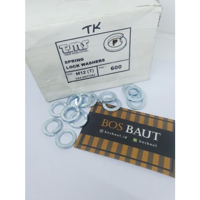 Jual Ring Veer Besi Putih - Spring Washer Ukuran M12 | Shopee Indonesia