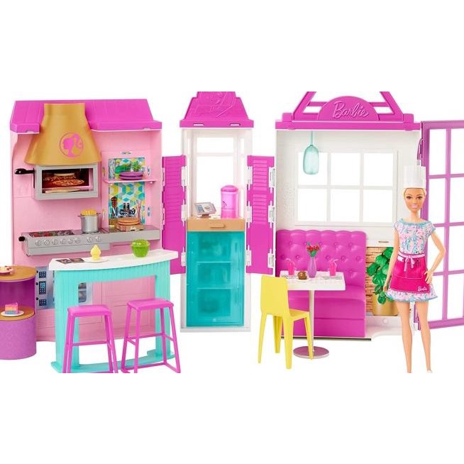 Jual Barbie Cook N Grill Restaurant Playset With Barbie Doll | Shopee ...