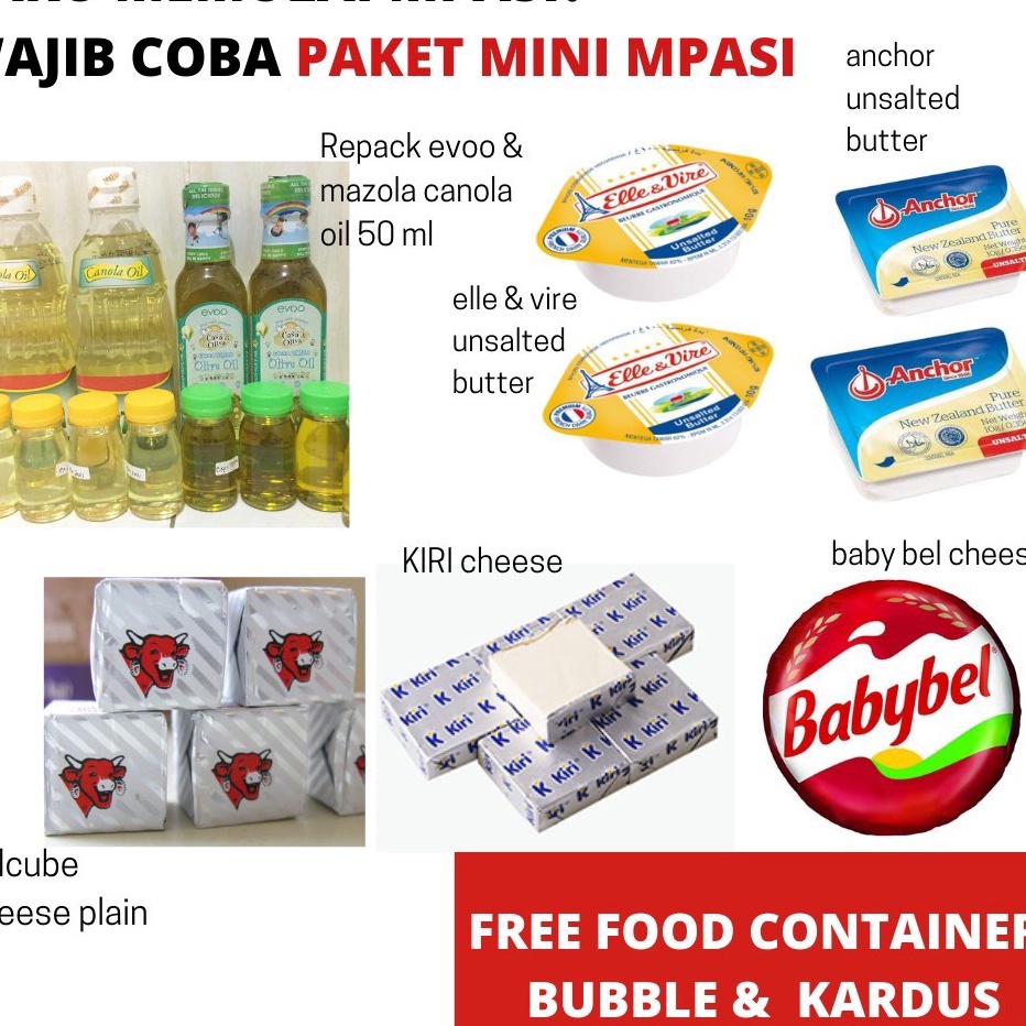 Jual Model Terkini Paket MPASI starter pack versi MINI (KEJU BELCUBE ...