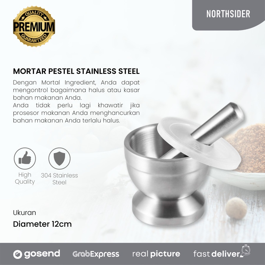 Jual Mortar Pestle Tumbukan Bumbu Obat Stainless Cobek Ulekan Lumpang ...