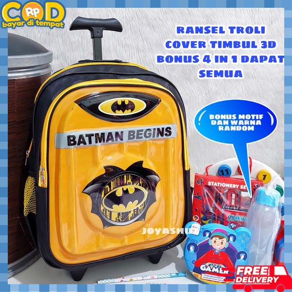 Jual Tas Troli Anak Tk Perempuan Dorong Paud Motif Backpack Sekolah ...