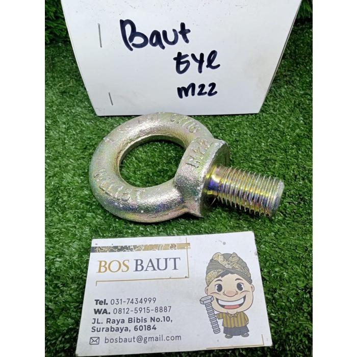 Jual EYE BOLT GALVANIZED/ BAUT MATA GALVANIS M22 KUNING | Shopee Indonesia