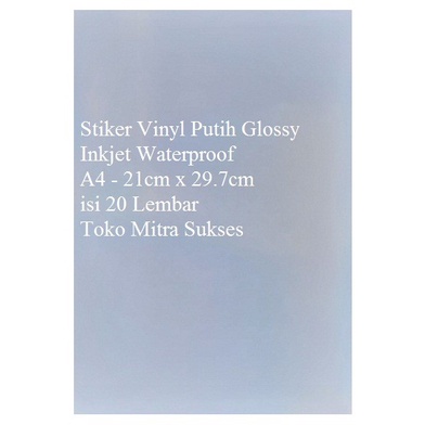 Jual Stiker Vinyl Putih Glossy Inkjet Waterproof A4 | Shopee Indonesia