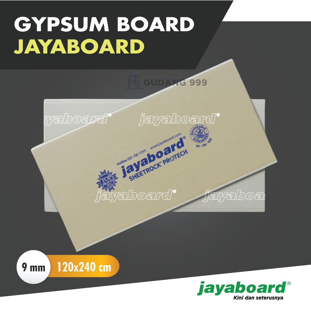 Jual GIPSUM JAYA 9mm / GYPSUM JAYABOARD 9mm 1,2x2,4 m PERLEMBAR ...