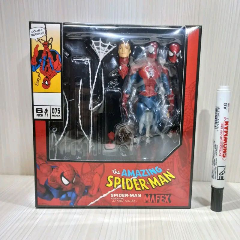 Jual mainan mafex act figureMafex 075 comic The Amazing spidermanrecast ...