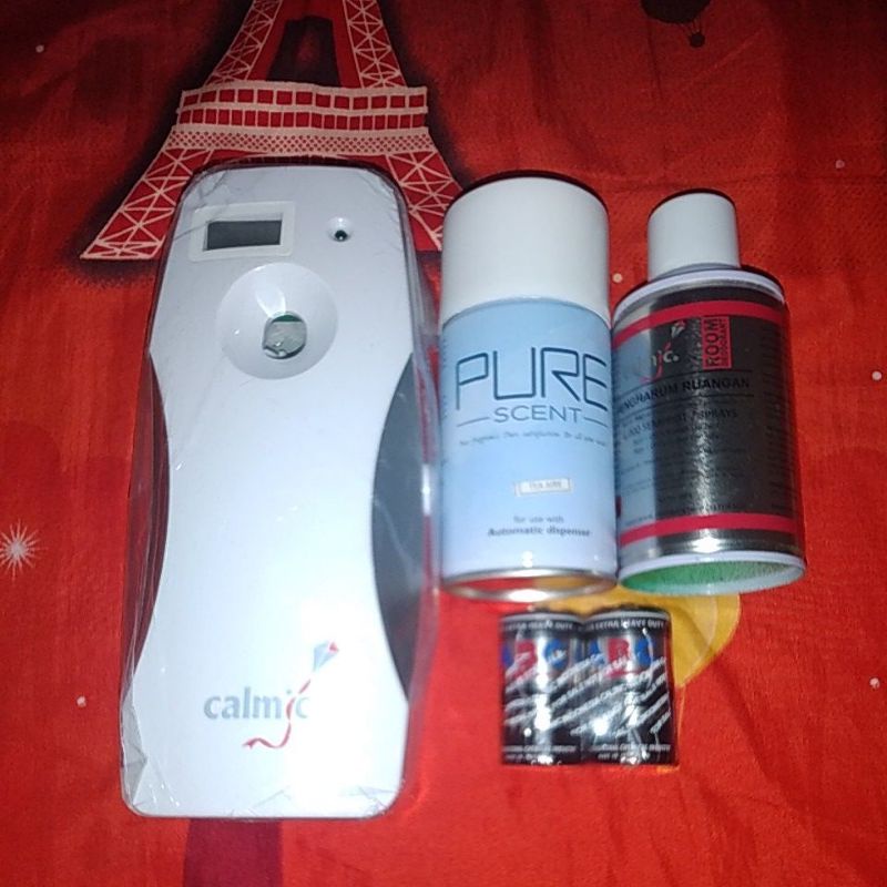Jual Set Dispenser Calmic Pengharum Ruangan-Auto Parfume Free Refill ...