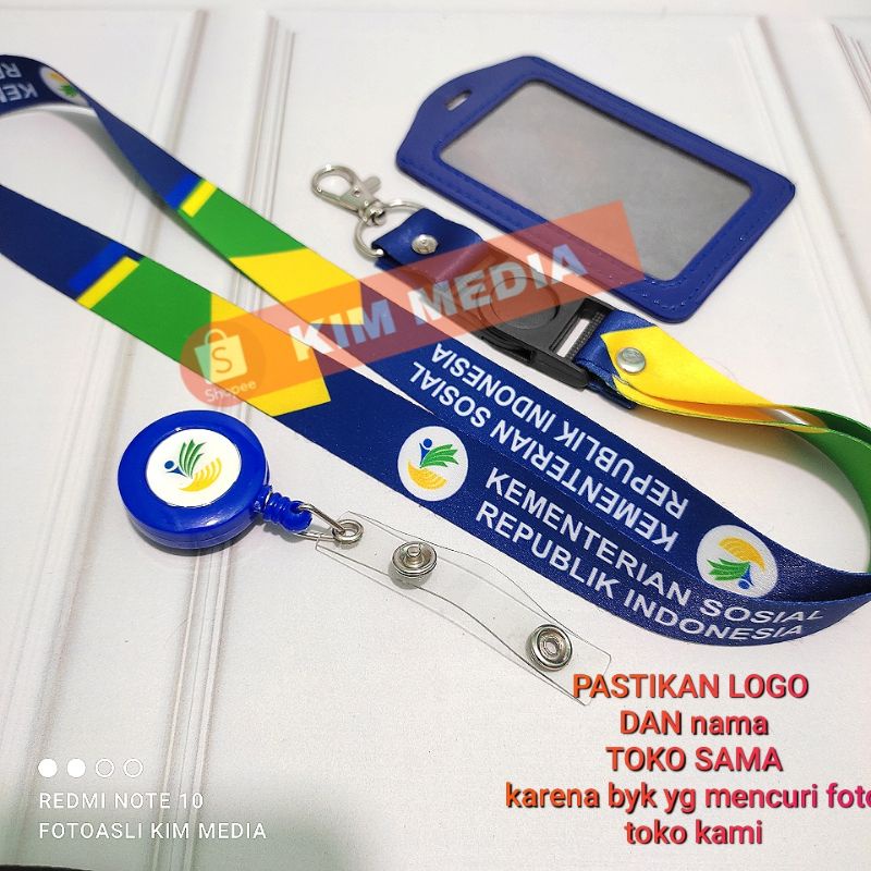 Jual TALI ID CARD KEMENSOS KEMENTERIAN SOSIAL LANYARD ID CARD KEMENSOS ...