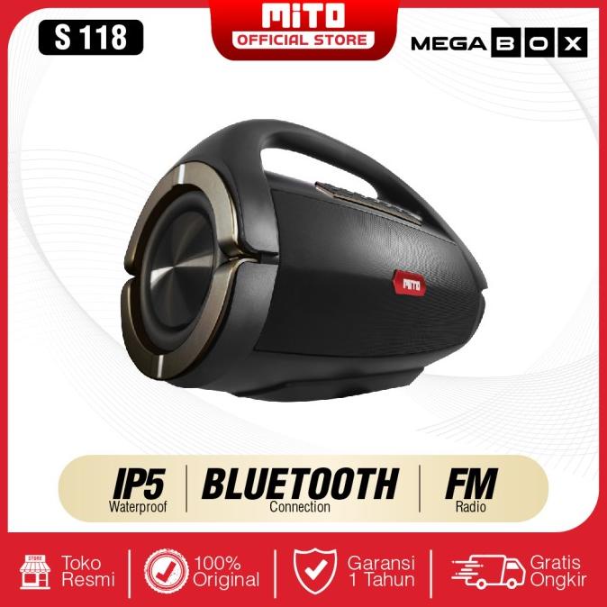 Jual MITO Bluetooth Speaker MEGABOX S118 Ultra Bass Portable Waterproof ...