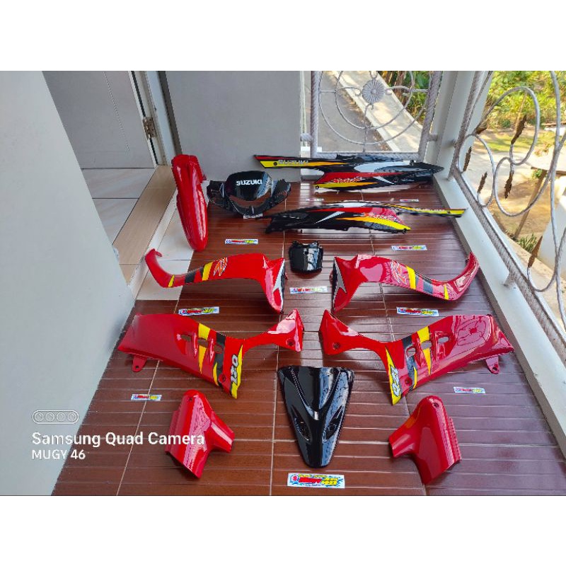 Jual Bodyset repaint satria hiu merah hitam | Shopee Indonesia