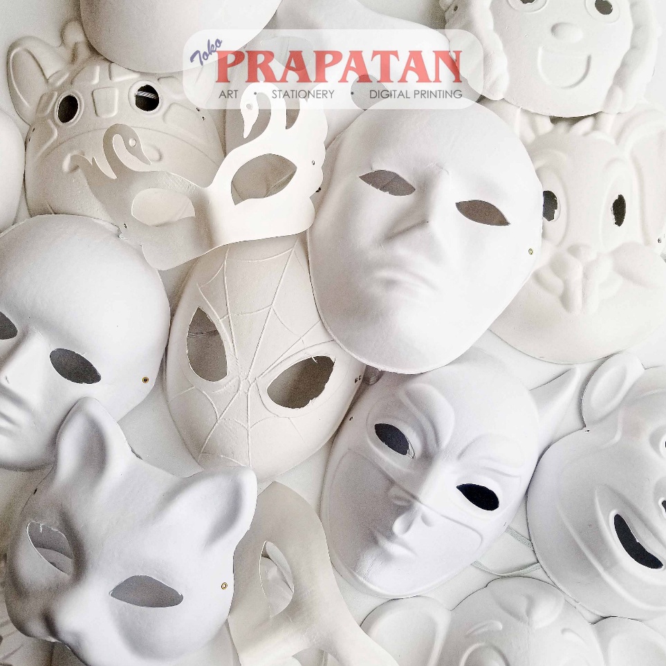 Jual Jangan ketinggalan0g0Fu Topeng Lukis Wajah Polos Putih | Topeng ...