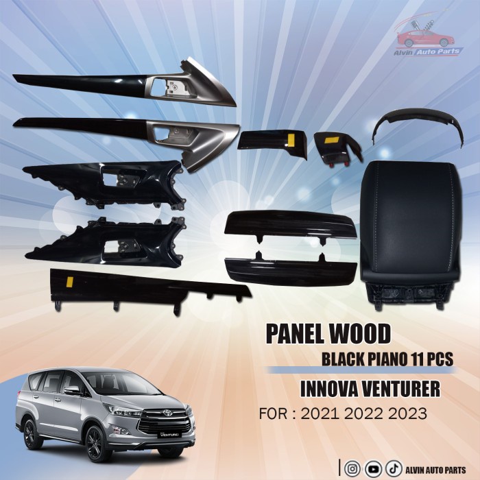 Jual [New] Paket Wooden Panel Black Piano Innova Venturer 2021 2022 ...