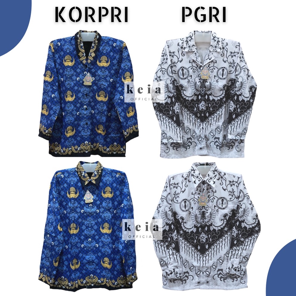 Jual SHOPEE MALL KORPRI PGRI LAPIS FURING terbaru 2022 seragam kemeja batik S-5L ...