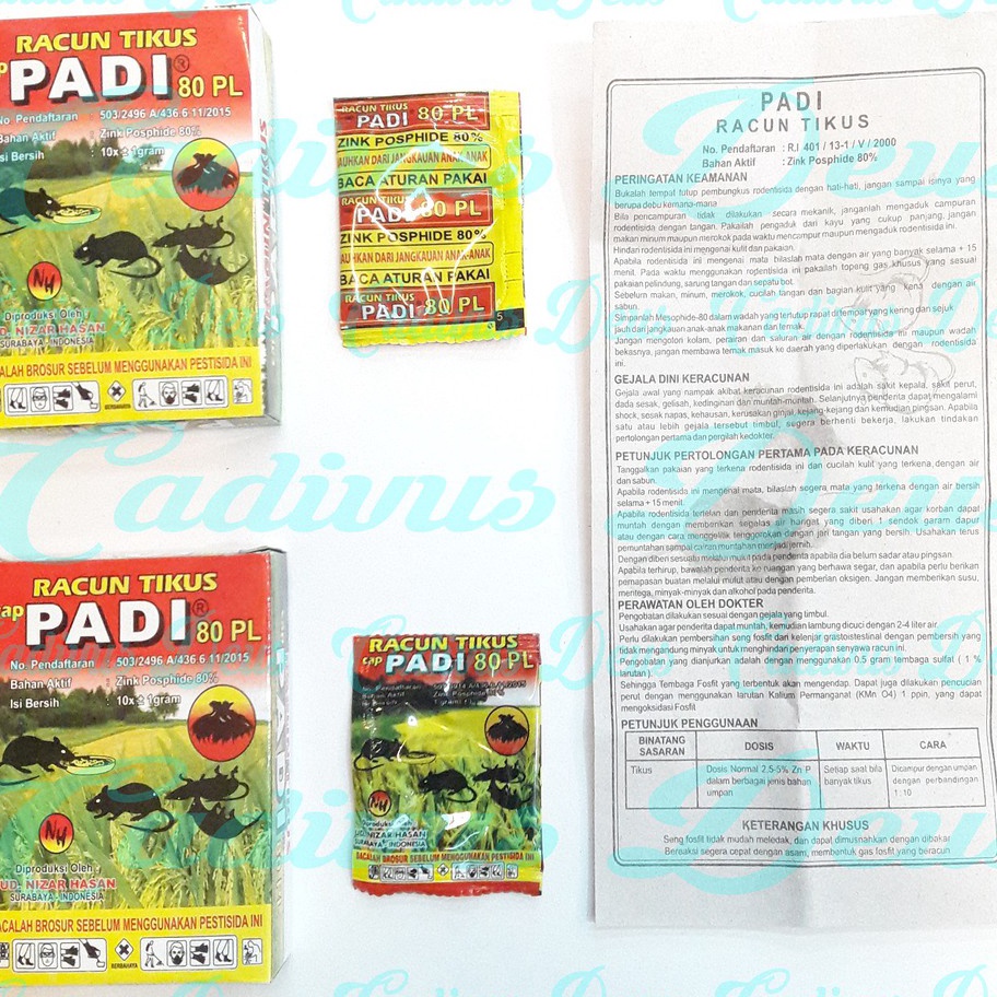 Jual Diskon RACUN TIKUS-MEREK PADI-HRG10Sachet-1BOX-ASLI 100% | Shopee ...