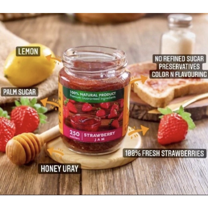 Jual Strawberry Jam / Selai strawberry Organik /selai gluten free ...