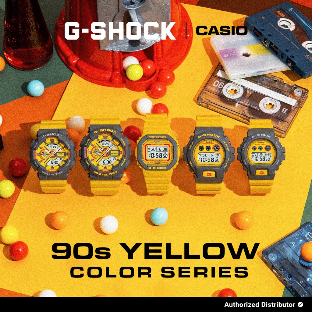 Jual [READY INSTANT] G-Shock 90’s Yellow Color Series Jam Tangan Pria ...