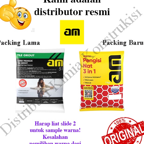 Jual (V34-♪) Nat Keramik AM 51 AM51 | Pengisi Nat | Tile Grout 3 in 1 ...