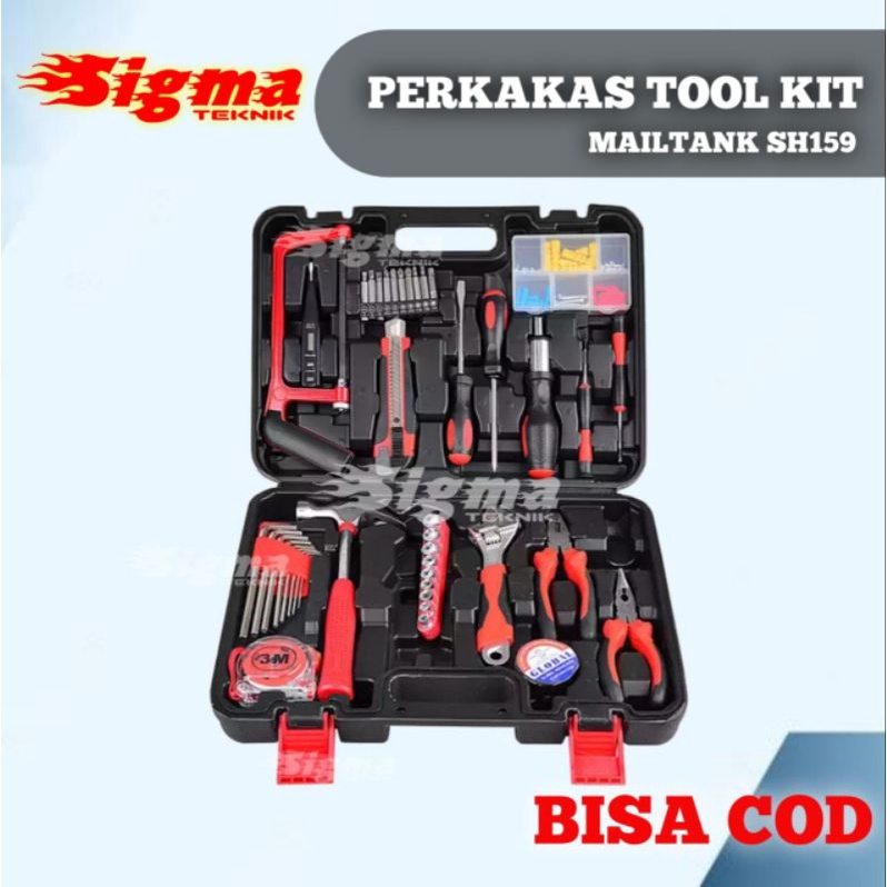Jual SET TOOL KIT MAILTANK SH159 SET LENGKAP ALAT PERTUKANGAN SET TOOL ...