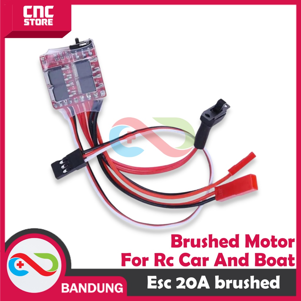 Jual ESC 20A BRUSH MOTOR SPEED CONTROLLER WITH BRAKE | Shopee Indonesia