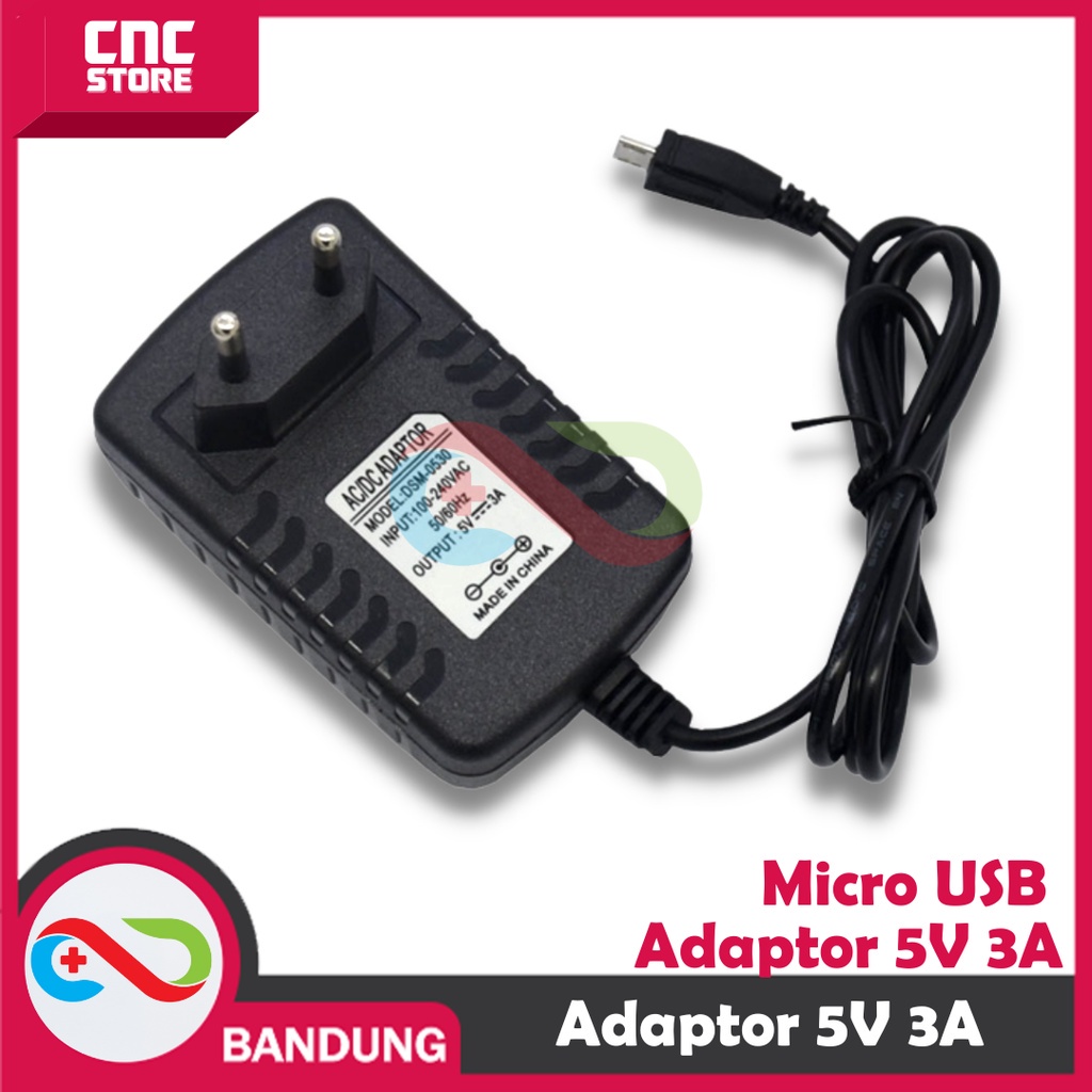 Jual ADAPTOR 5V 3A MICRO USB 5V3A FOR RASPBERRY ESP8266 ESP32 | Shopee ...