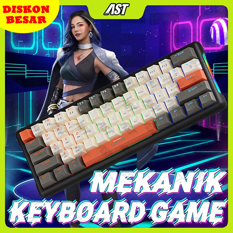 Jual ReadyKeyboard mekanikal MINI 60% USB 61keys game portabel RGB LED ...