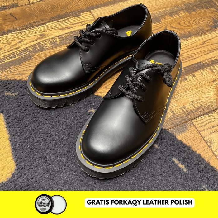 Jual Dr Martens 1461 BEX Black Smooth 3 Eye Docmart | Shopee Indonesia