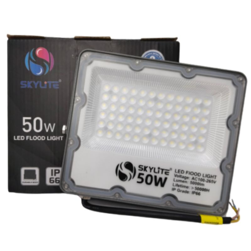 Jual Lampu Sorot / LED Flood Light 50W SKYLITE MS5050 Cahaya Kuning / Putih | Shopee Indonesia