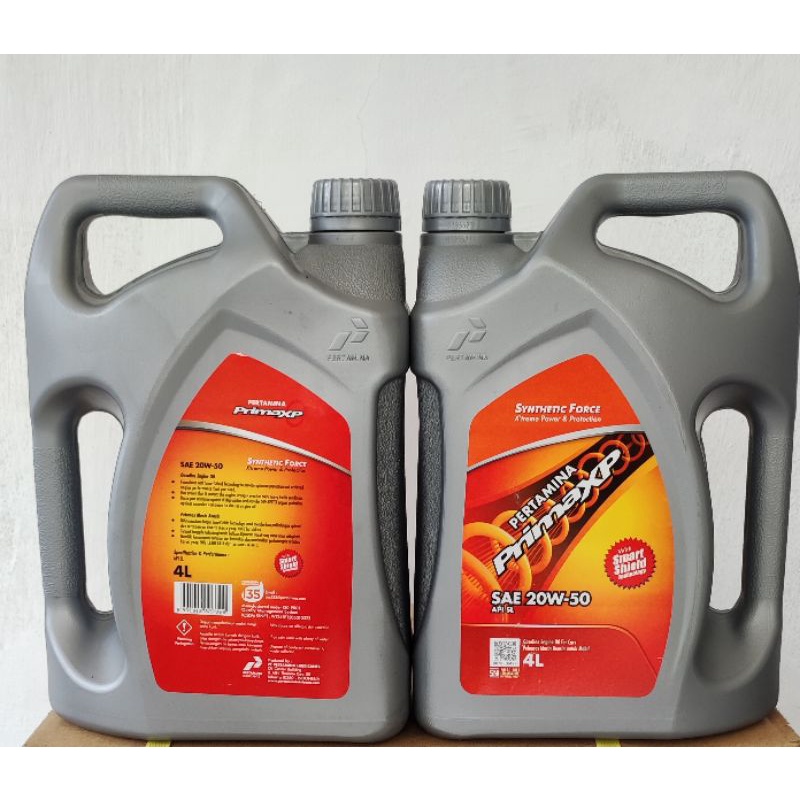 Jual Oli Pertamina Prima XP 20w-50 4liter 1 dus 6 galon | Shopee Indonesia