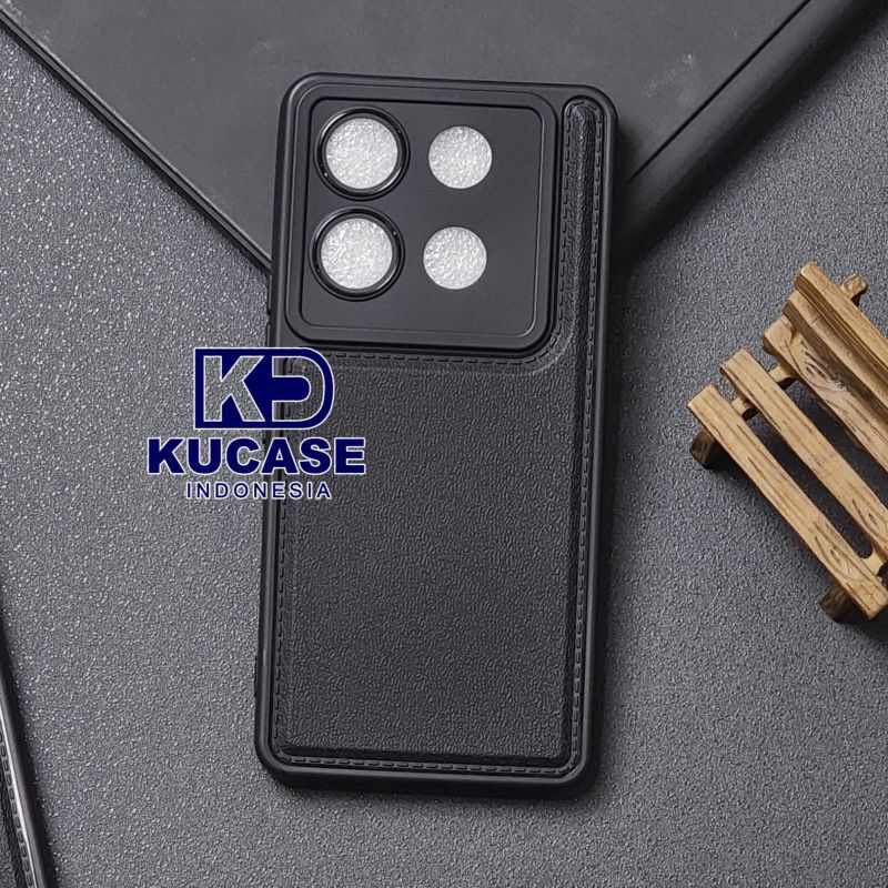 Jual Infinix GT 10 Pro Case Leather Pro Black Case Infinix GT 10 Pro ...