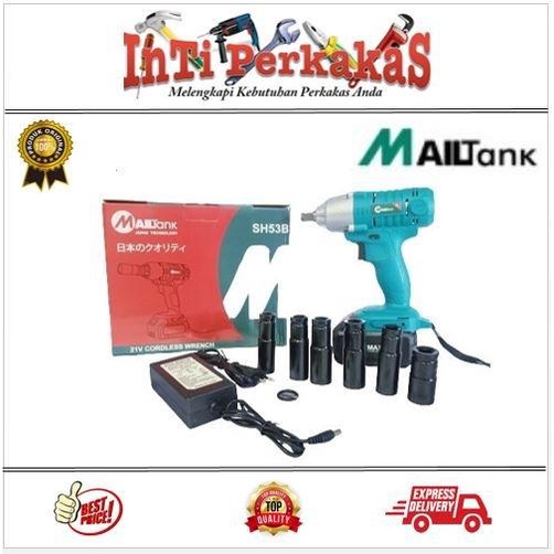 Jual MESIN PEMBUKA BAUT MAILTANK SH 53 IMPACT WRENCH BOR BATERAI 21 ...