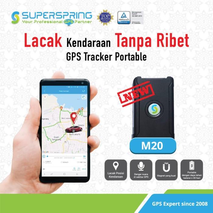 Jual GPS Tracker Portable Superspring M20 GPS Magnet ( Tanpa kabel ) | Shopee Indonesia