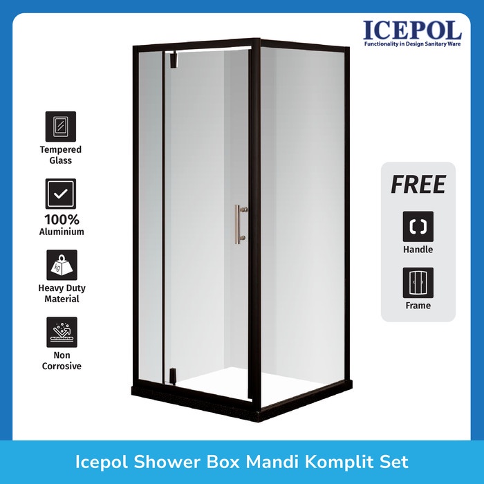 Jual Icepol Shower Box Mandi Modern Minimalis Komplit Set Tanpa Tray ...